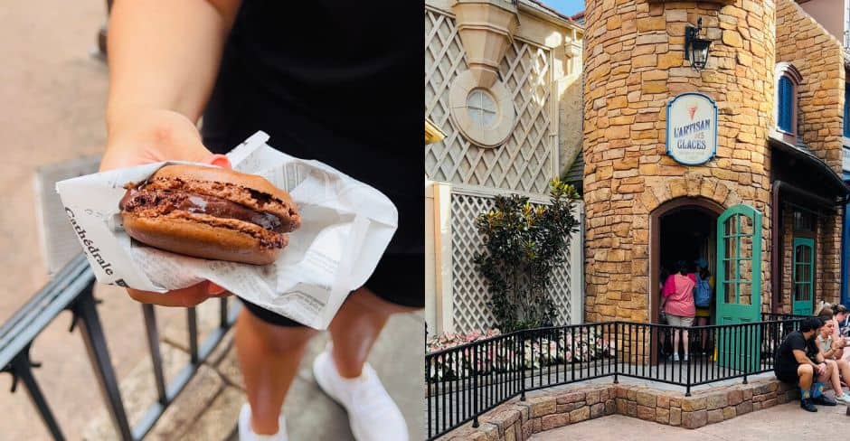 Macaron Ice Cream Sandwich (EPCOT France) - Urban Tastebud Disney